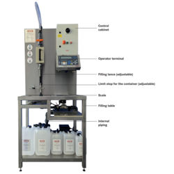 Semi-automatic filling system with weighing technology FLUX-FILL GT ...